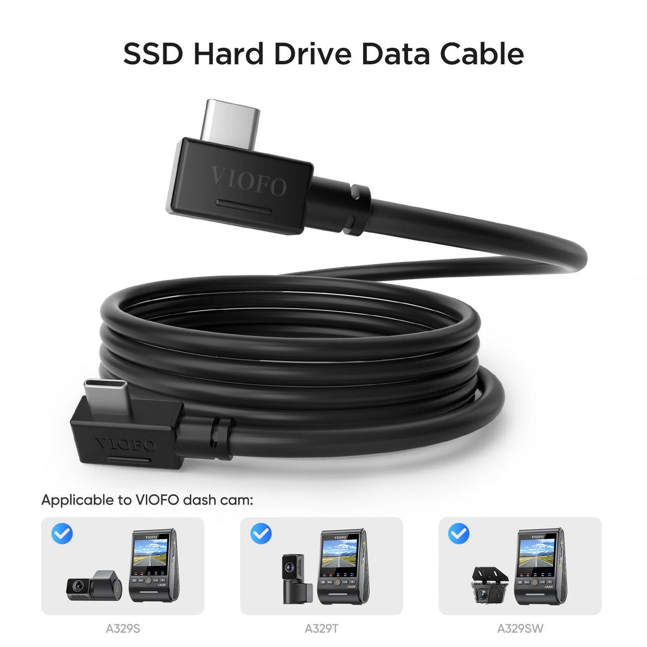 1.8M/2.5M SSD Hard Drive Data Connection Cable for VIOFO A329/A329S Se