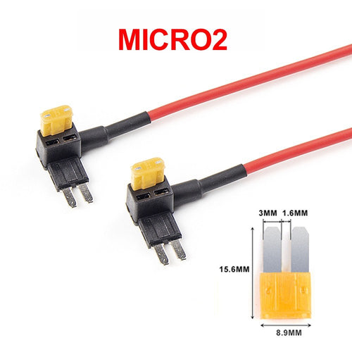 2PCS Circuit Fuse Tap with Mini, Micro2, Micro3, ATO, Mini Low Profile