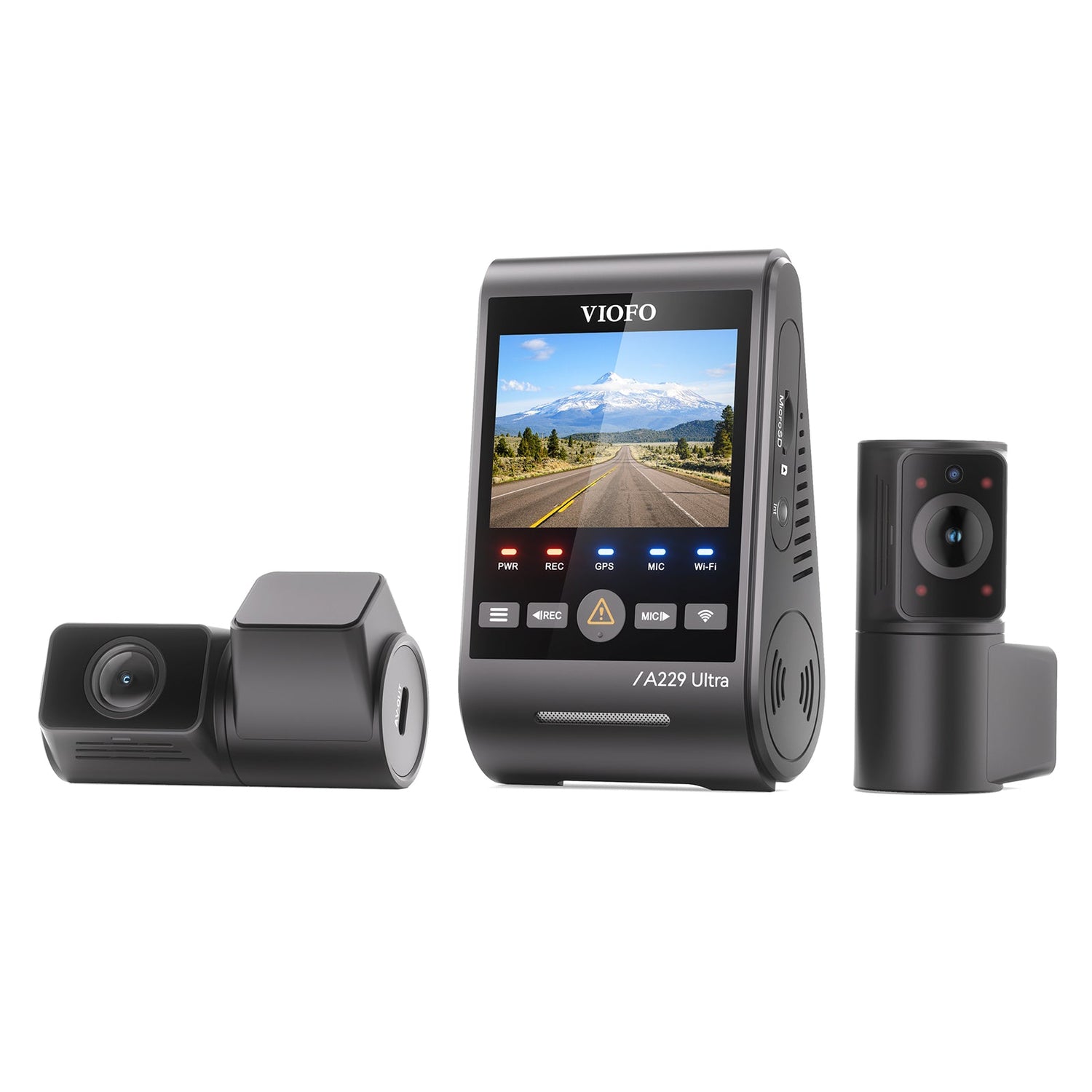 VIOFO A229 Ultra 3CH 4K Front+4K Rear+1080P Fisheye Cabin Dashcam with
