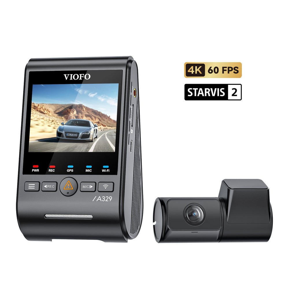 VIOFO A329 2CH 4K 60fps + 2K Dual Dash Cam | Wi-Fi 6 | SSD Ready
